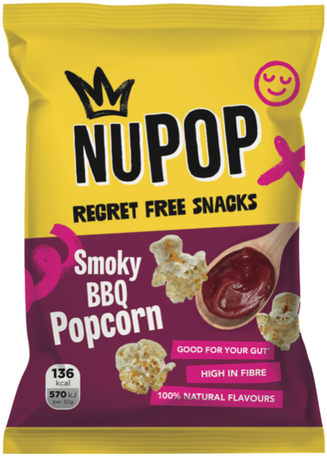 Smoky BBQ Popcorn (30g) | NuPop Snacks – My Store